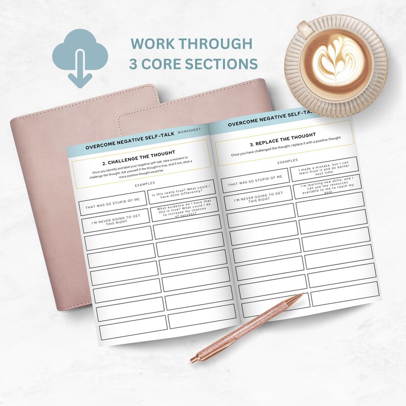 Overcome Negative Self Talk Workbook, INSTANT DOWNLOAD PDF, Silence ...