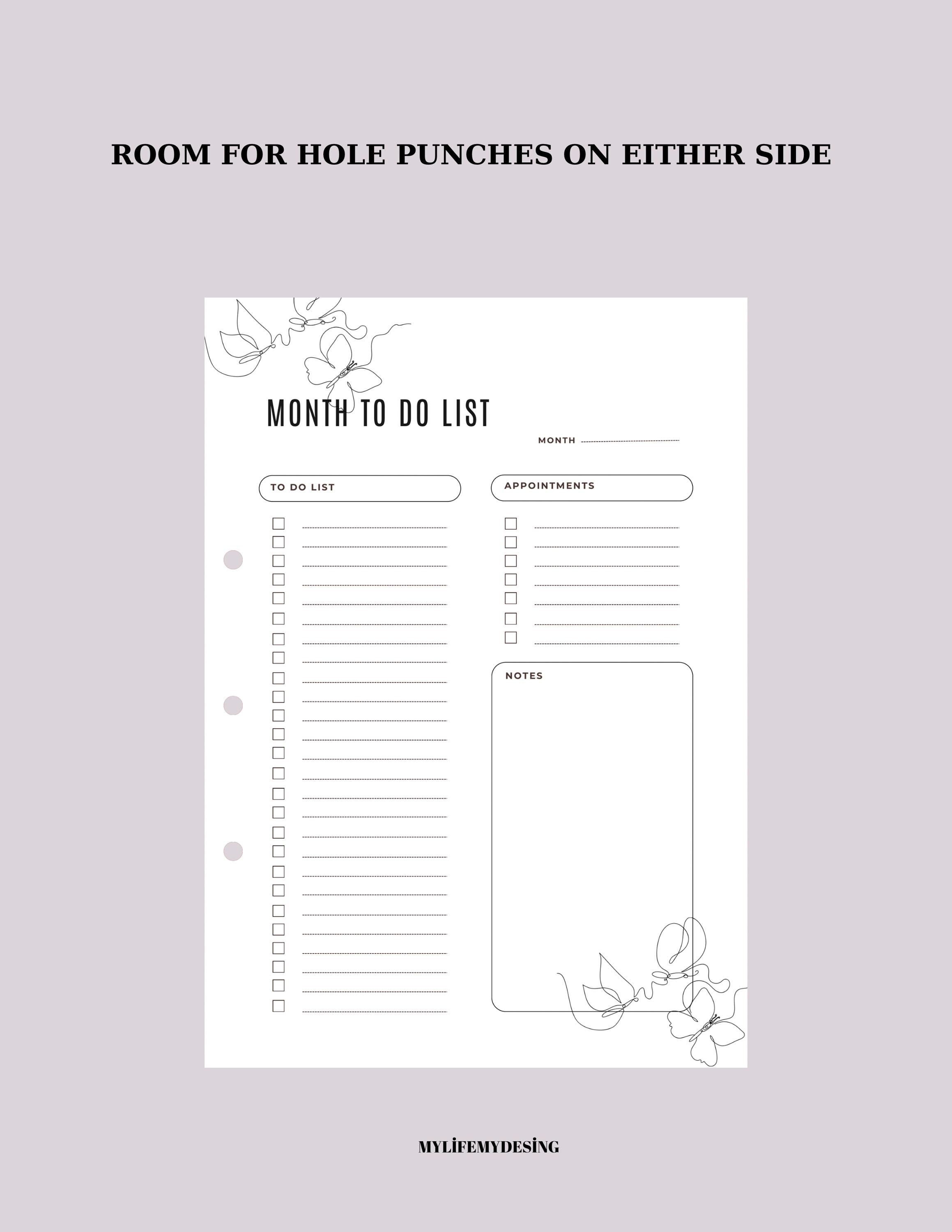 Minimal to Do List Printable, Simple Tasks List Template, A4/a5/letter ...