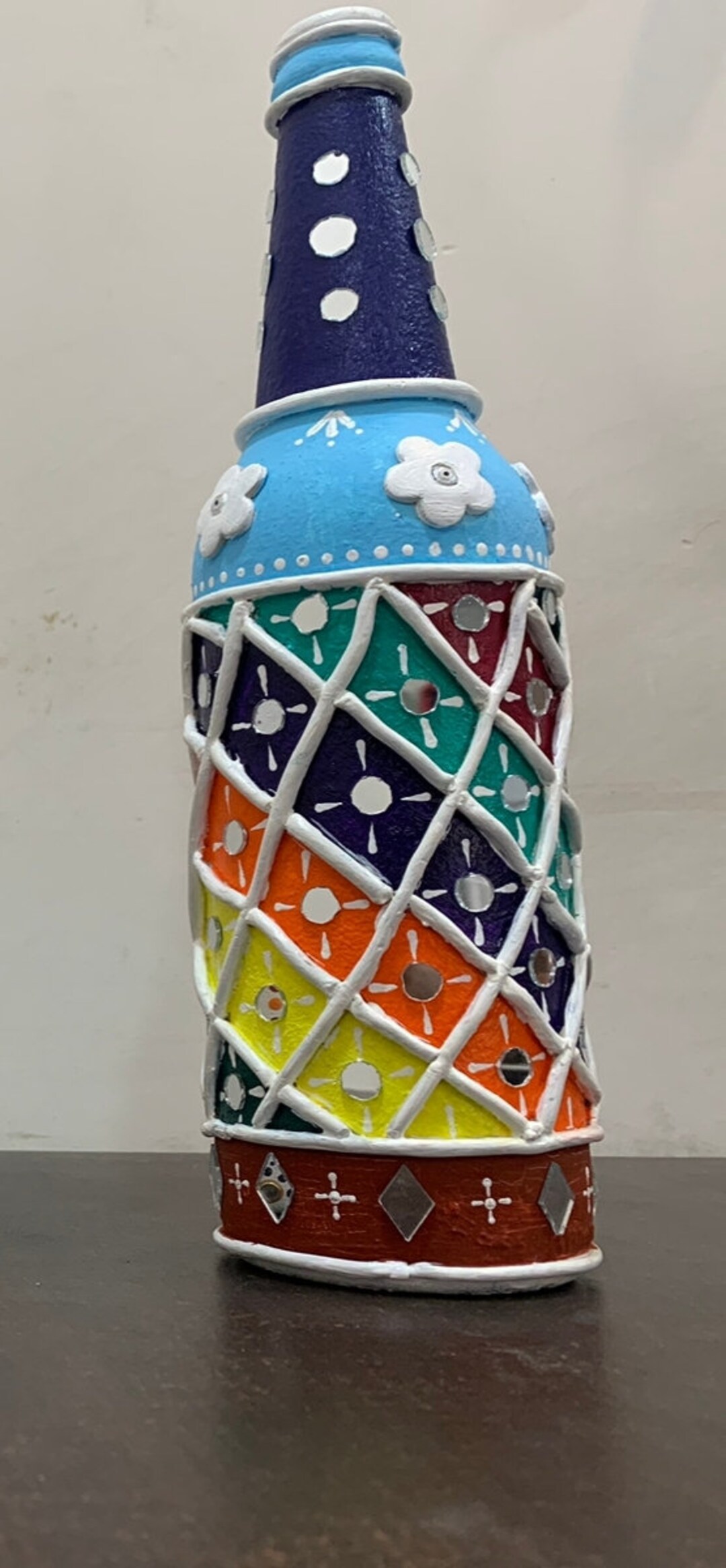 Handmade Decorative Clay Art With Mirror Work - Etsy