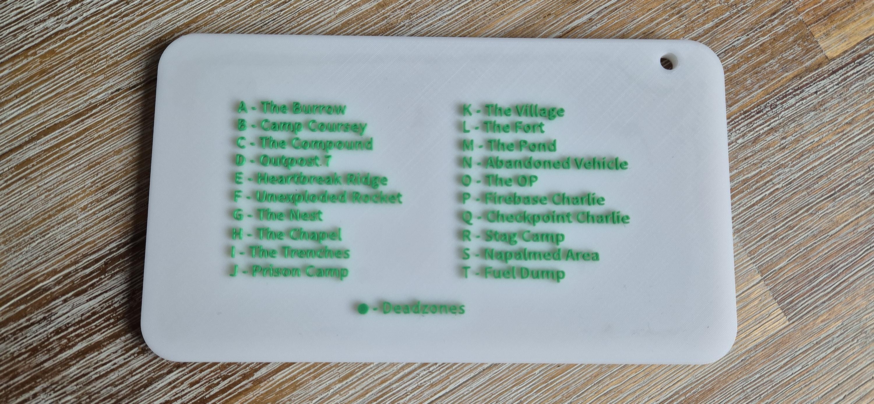 Groundzero Airsoft Map - National Airsoft Event - 3D Printed GREEN ...