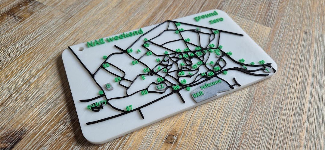 Groundzero Airsoft Map - National Airsoft Event - 3D Printed GREEN ...
