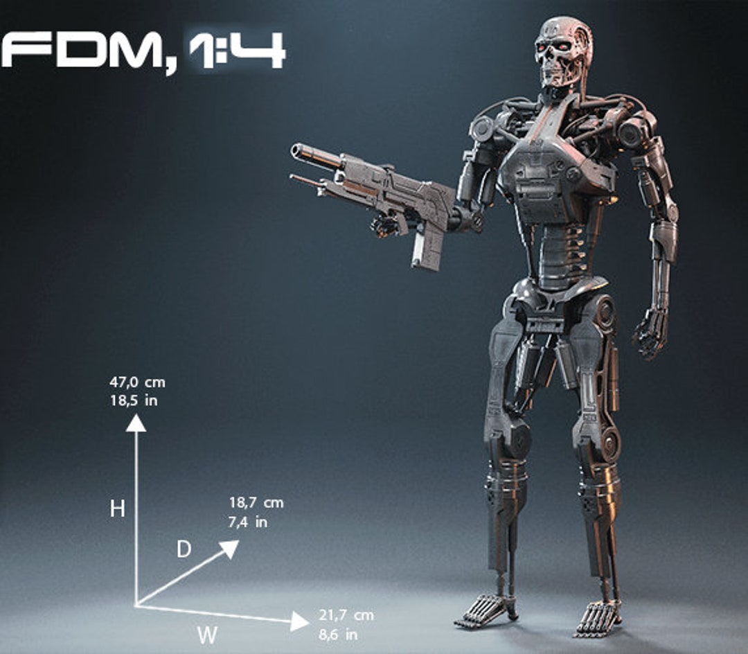 Terminator T-800 Endoskeleton 3D Model Print File - Etsy Terminator T-800 Endoskeleton 3D Model Print File - Etsy