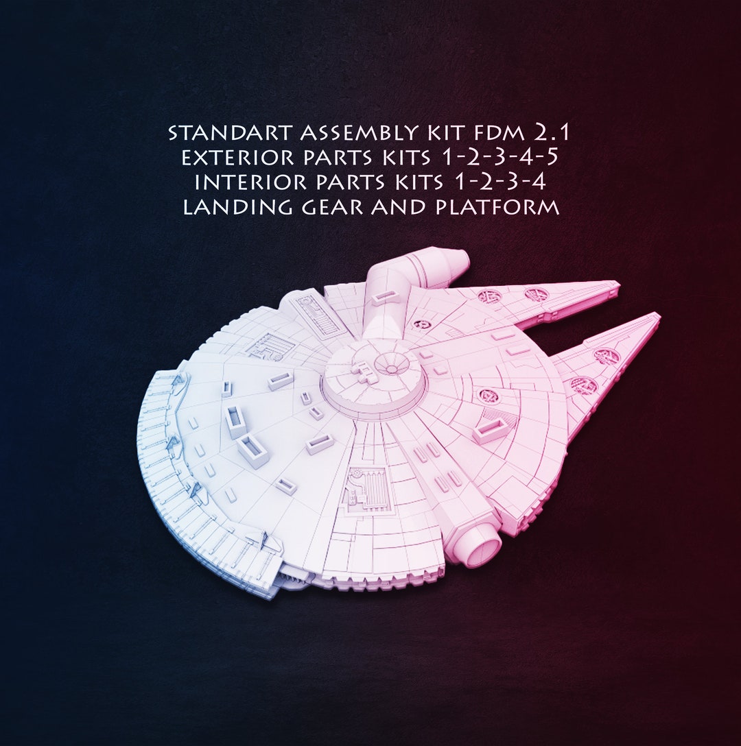 Star Wars Millenium Falcon 3D Model Print File Millenium - Etsy