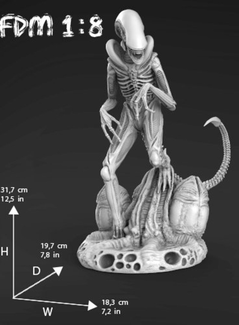 Alien Xenomorph 3D Model STL File Alien Xenomorph Figure stl - Etsy France