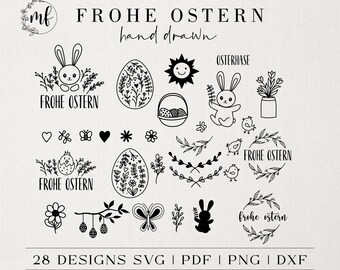 German Frohe Ostern Svg - Etsy