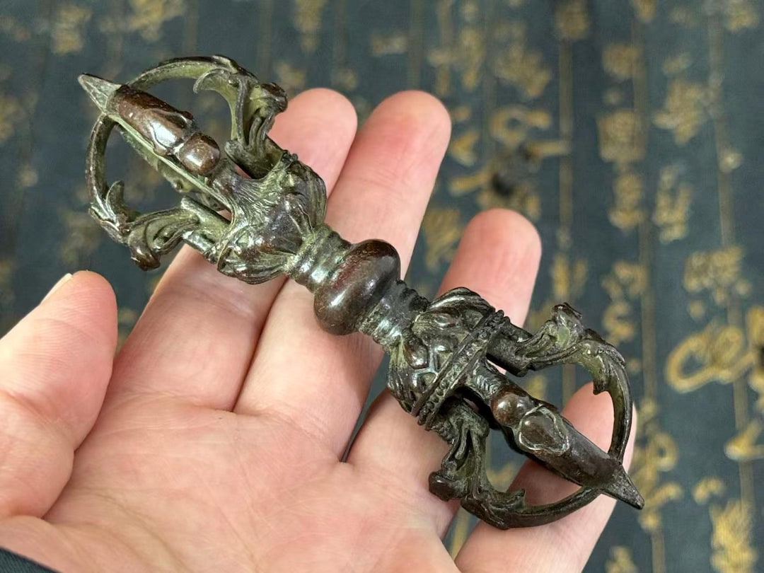 Kupfer Vajra Stößel Phurpa Handgefertigter Buddha Vajra Handwerk ...