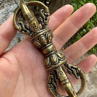 Vajra Bajra Stone Setting on Brass - Made in Nepal - Etsy