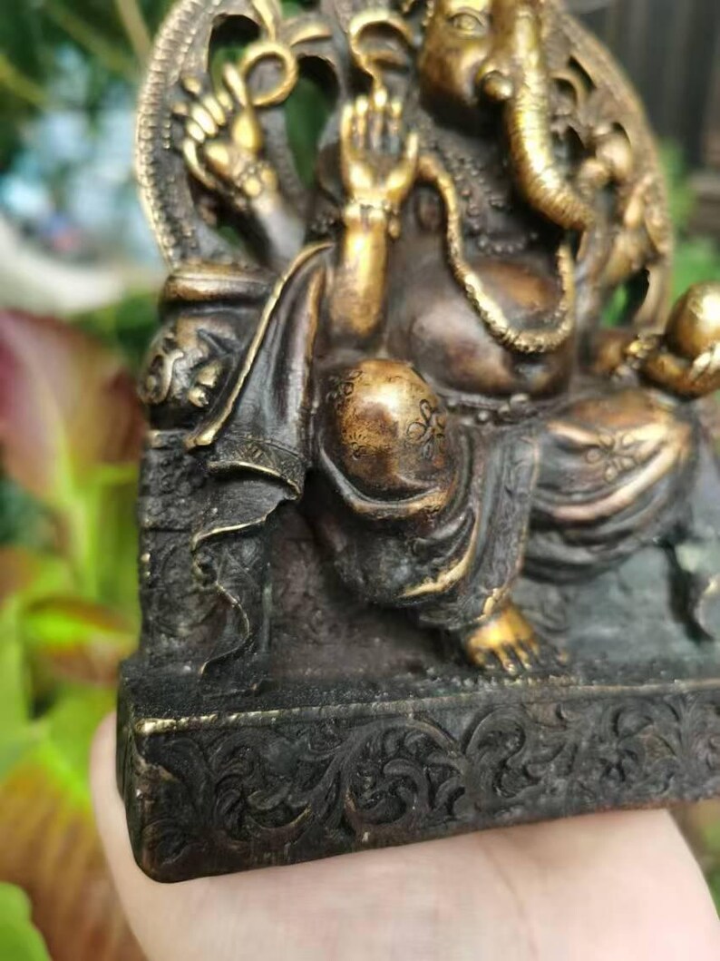 Tibetan Buddhist Prayer Offering Elephant God Buddha Treasure Ganesh ...