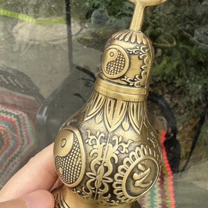 Copper Hu Lu Fengshui Decor Blessing Good Luck Prosperity Gift Wu Lou ...