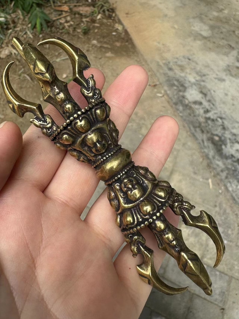 Pure Copper Vajra Phurba Creative Feng Shui Decor Vajra Handicraft ...