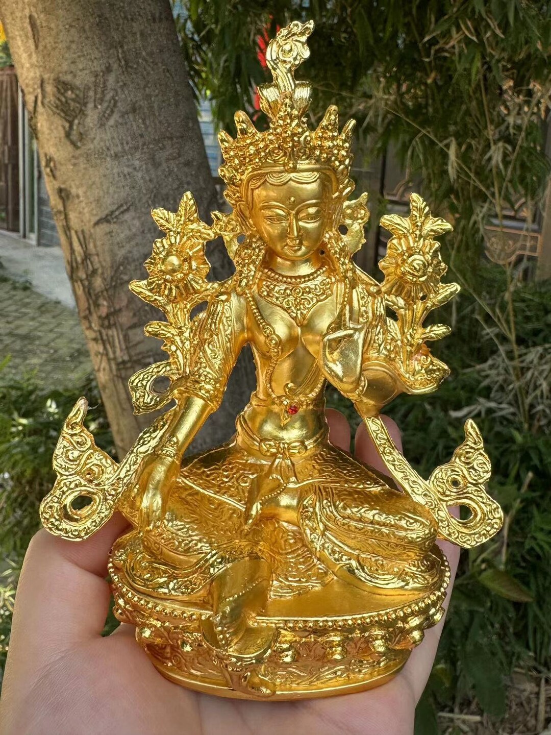 Copper Alloy With Gold Plated Nepal Buddha Statue for Zen Decor ...