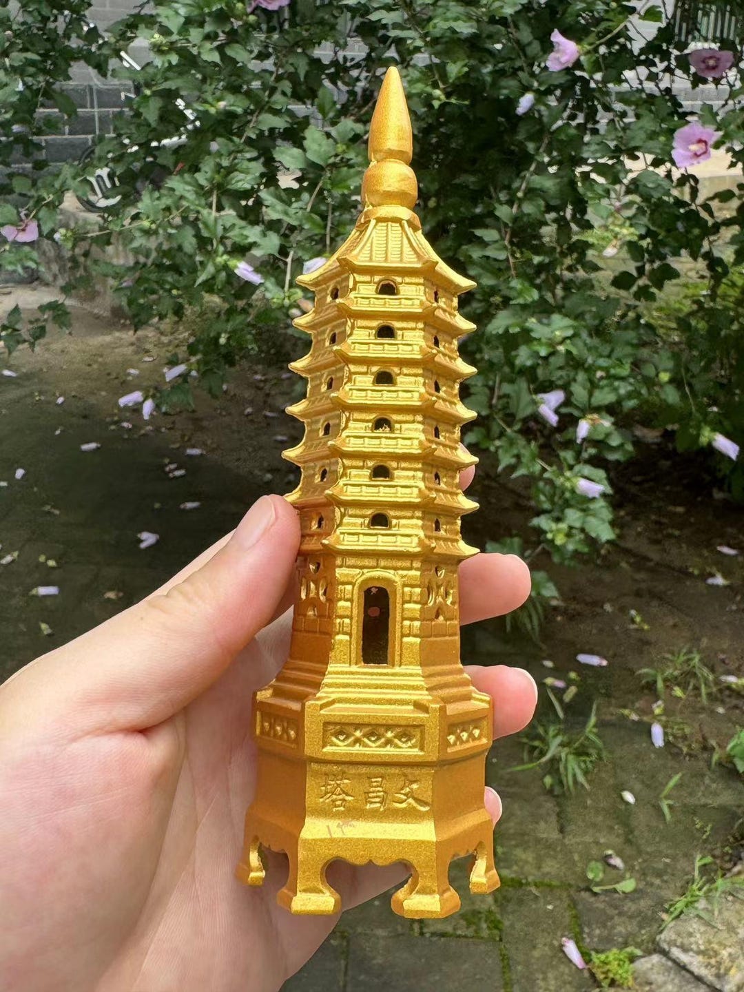 Copper Wenchang Tower Stupa Pagoda, Exorcise Evil Spirits Talisman Feng ...