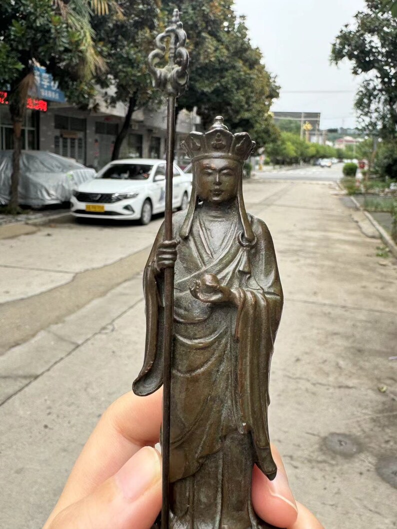 Copper Ksitigarbha Bodhisattva Standing Posture Dizang Pusa Copper ...