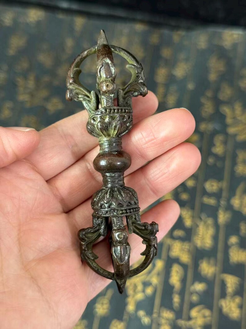 Kupfer Vajra Stößel Phurpa Handgefertigter Buddha Vajra Handwerk ...
