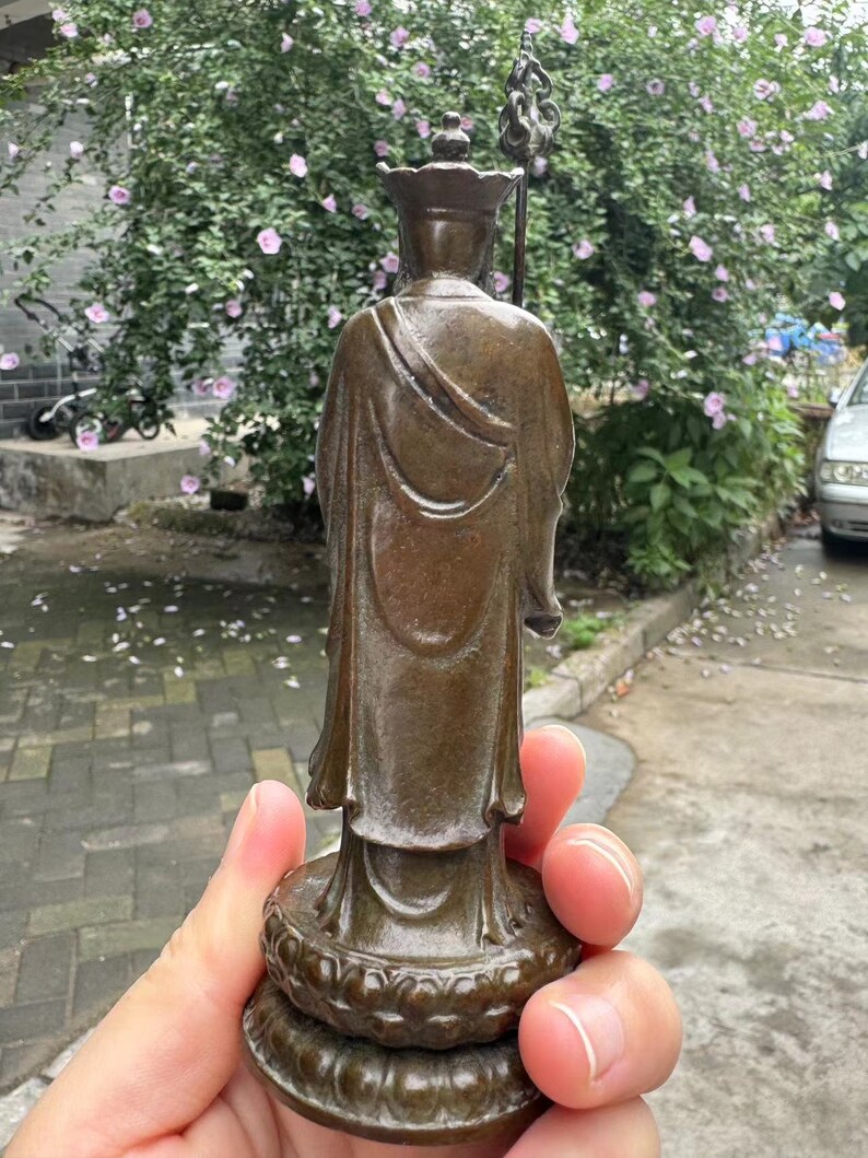 Copper Ksitigarbha Bodhisattva Standing Posture Dizang Pusa Copper ...