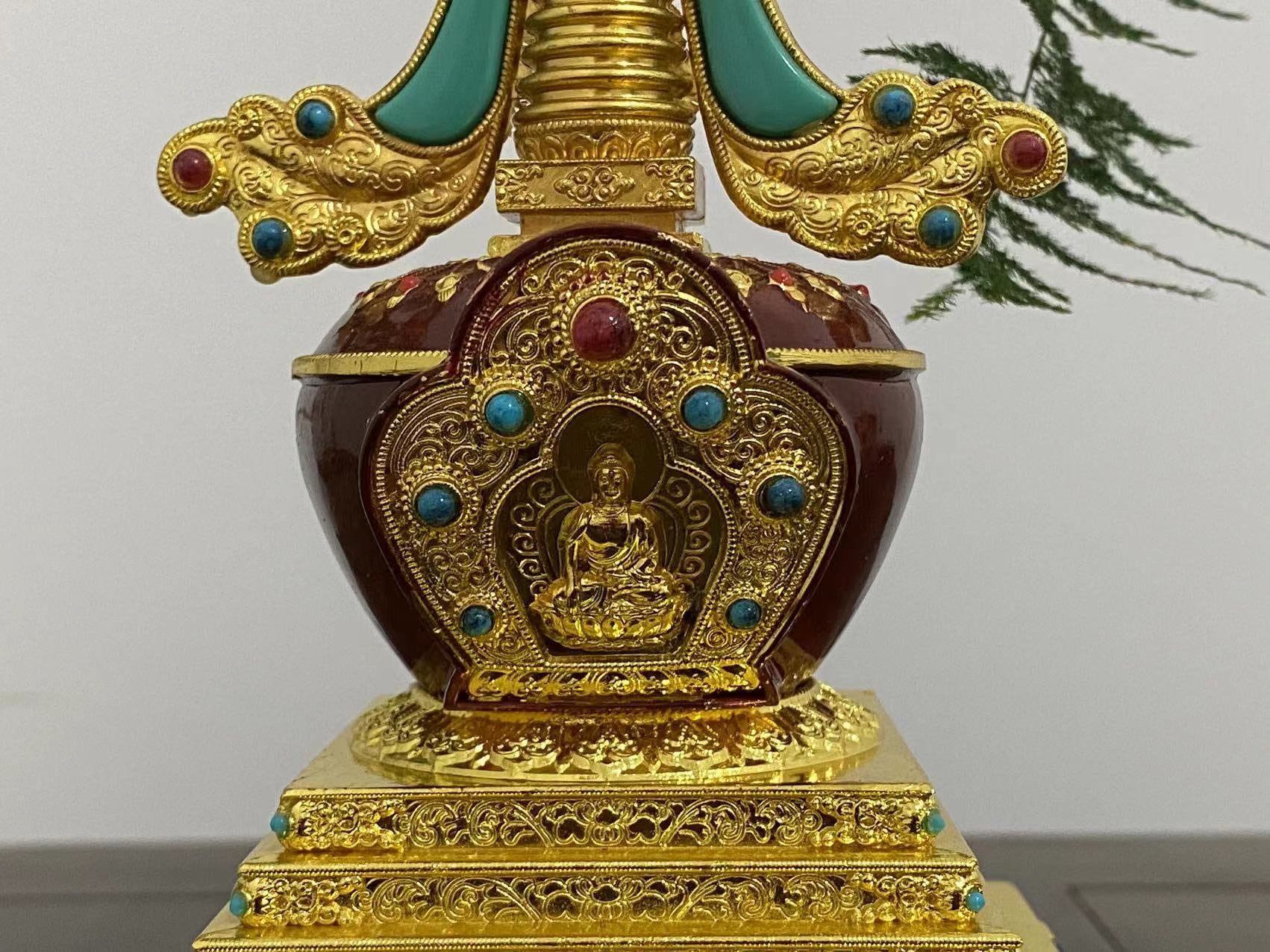 Tibetan Nepal Buddhist Tower Decoration Temple, Sakyamuni Buddha Stupa ...