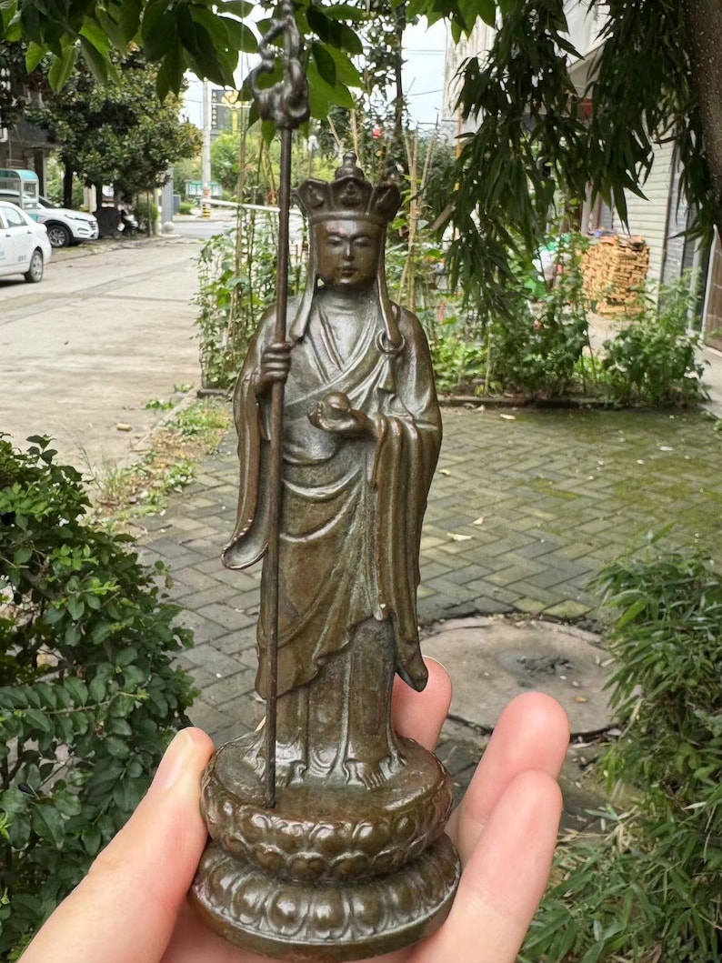 Copper Ksitigarbha Bodhisattva Standing Posture Dizang Pusa Copper ...
