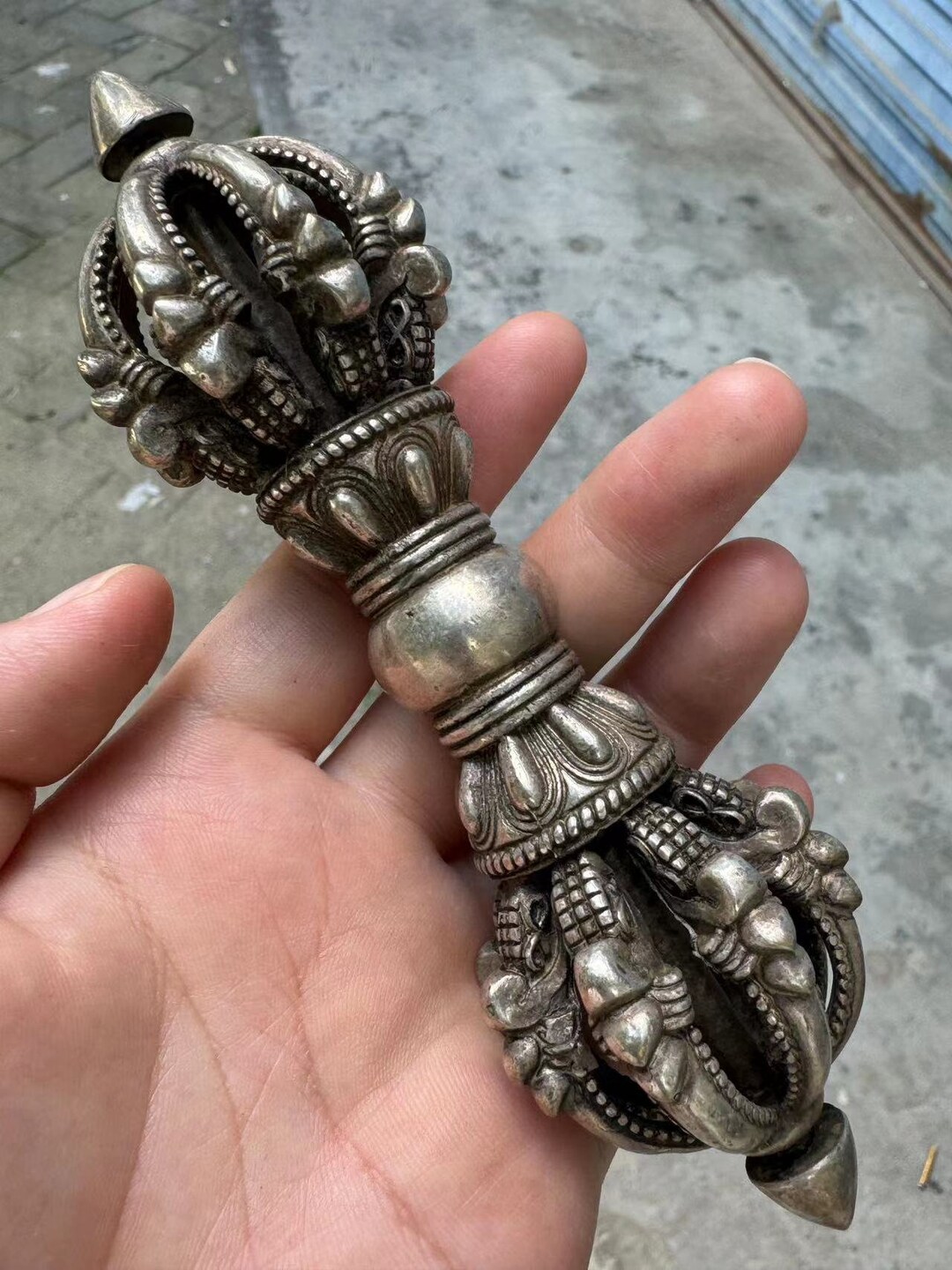 Pure White Copper 8 Vajra,handmade Buddha Vajra Handicraft Collection ...