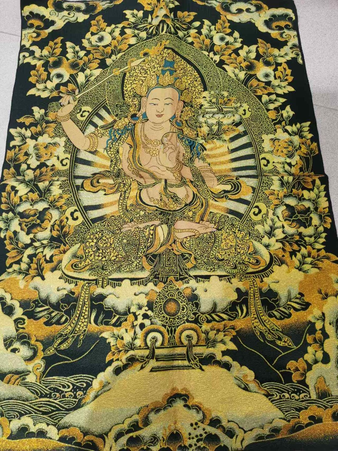 35" Tibetan Buddhist Shakyamuni Buddha Thangka Painting,nepal Drawing ...