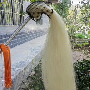 Natural White Real Horse Tail Buddha Dust Props Wood Handle Horsetail ...