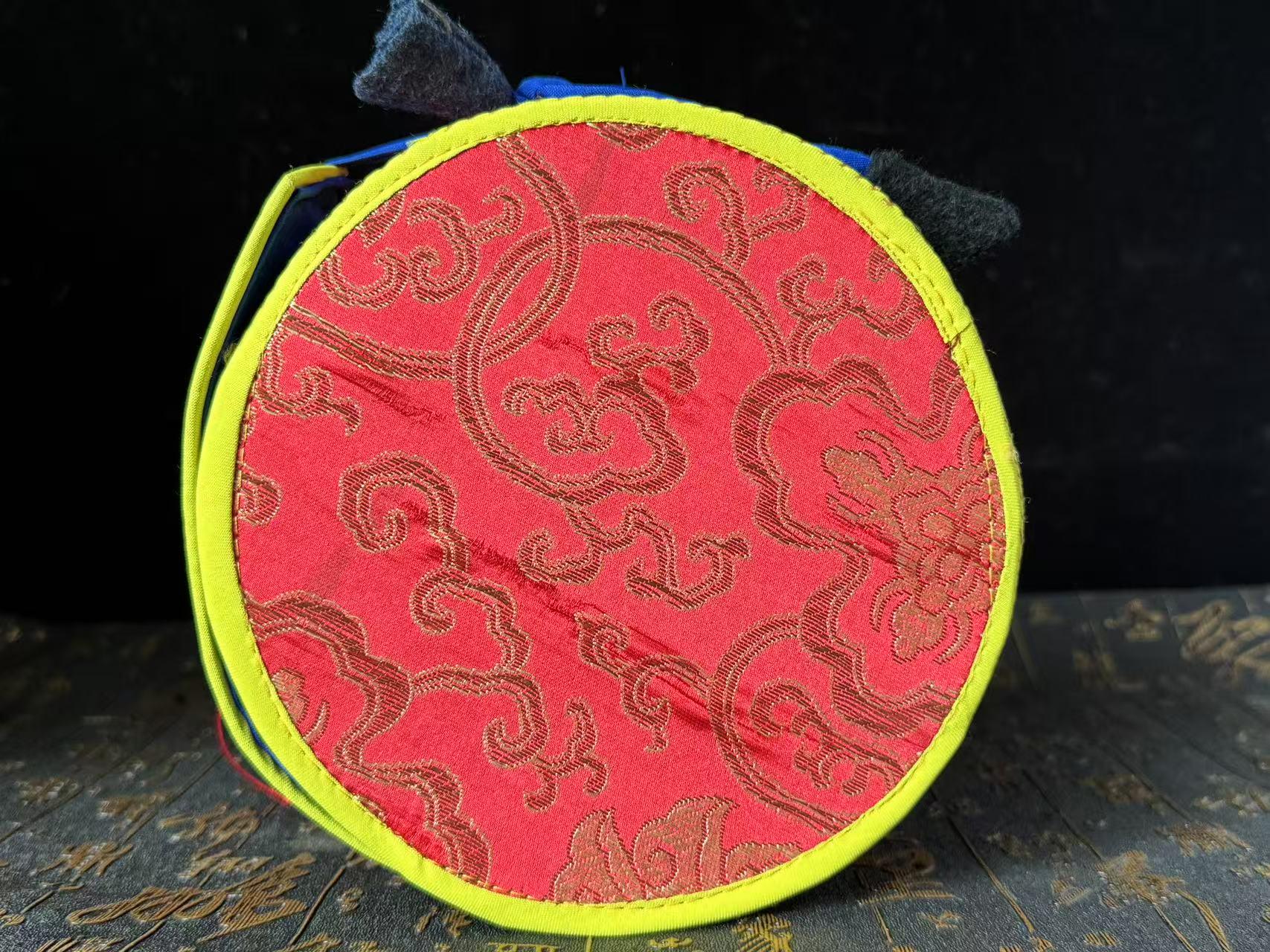Tibetan Wooden Drum Nepal Buddhism Tambourine Sheepskin Drum Tantra ...