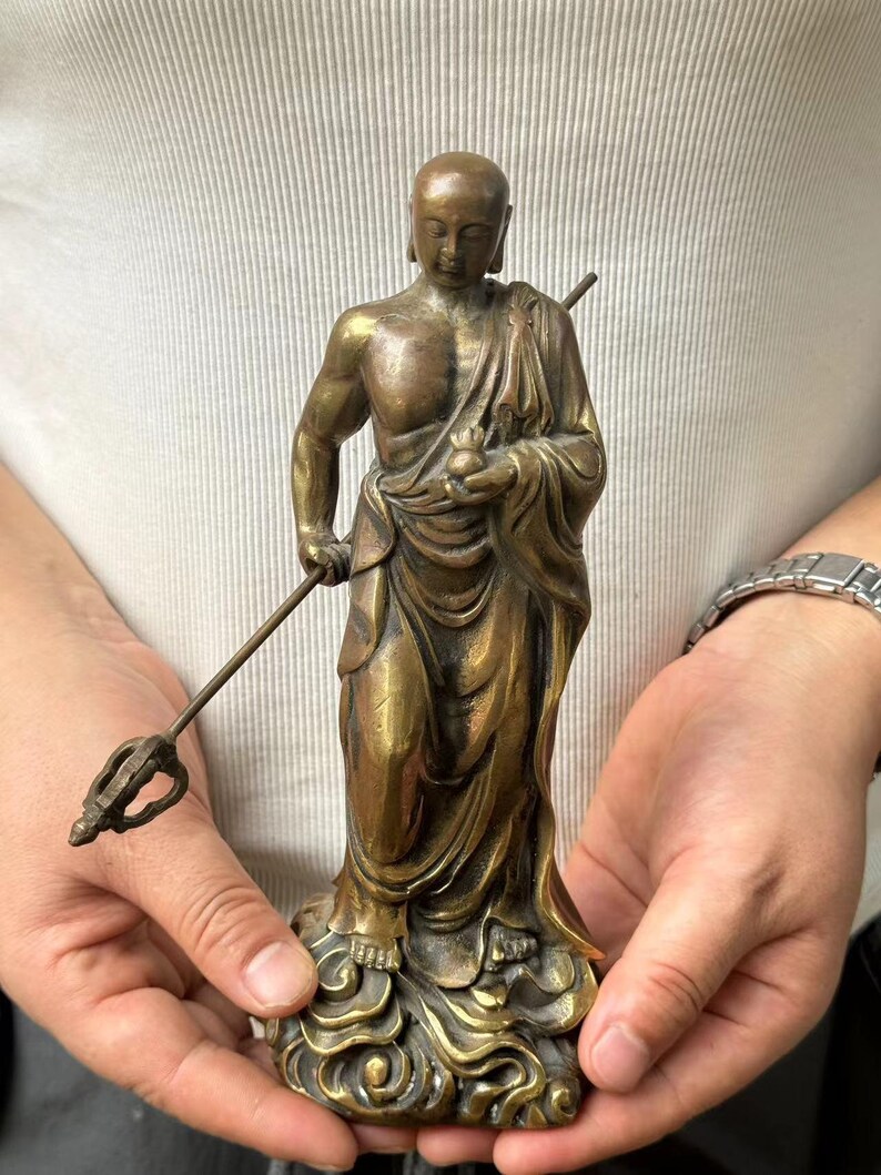 Copper Ksitigarbha Bodhisattva Standing Posture Dizang Pusa Copper ...