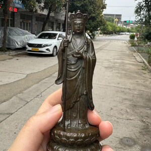 Copper Ksitigarbha Bodhisattva Standing Posture Dizang Pusa Copper ...