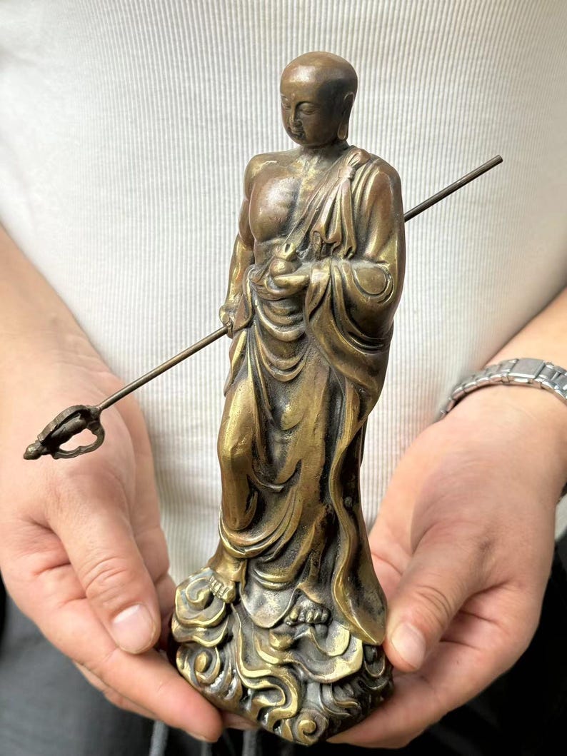 Tibetan Copper Ksitigarbha Bodhisattva Standing Posture Dizang Pusa ...