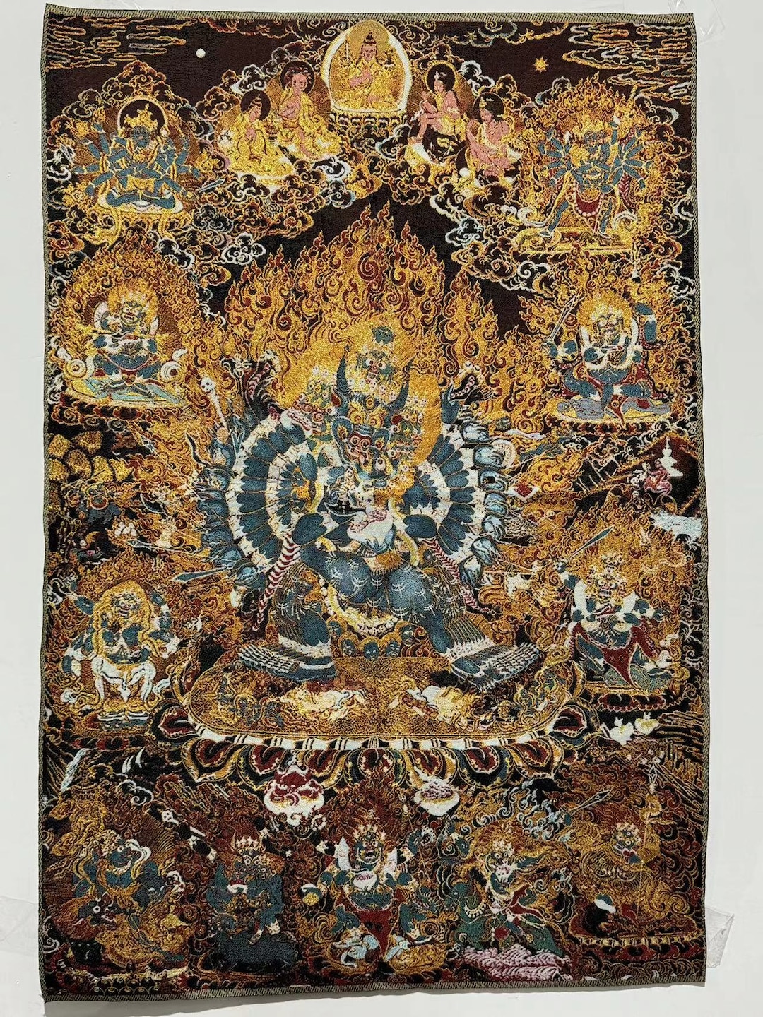 Tibetan Buddhism Cloth Silk Thangka Painting, Thanka Hand-painted Nepal ...