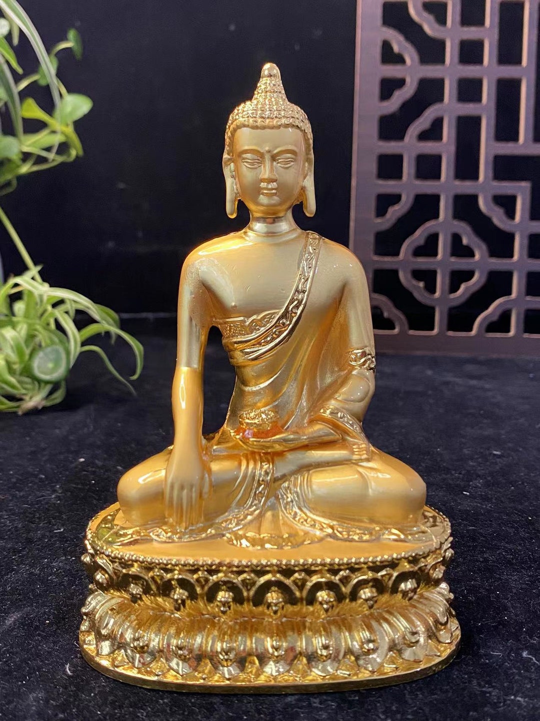 Copper Alloy With Gold Plated Nepal Buddha Statue for Zen Decor ...