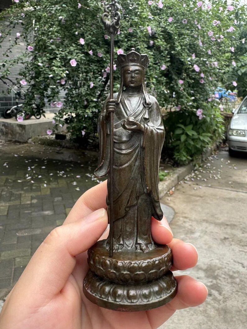 Copper Ksitigarbha Bodhisattva Standing Posture Dizang Pusa Copper ...