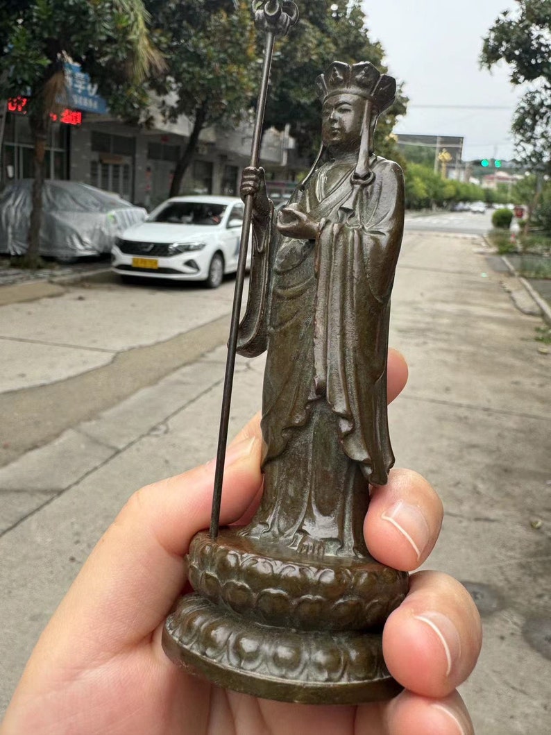 Copper Ksitigarbha Bodhisattva Standing Posture Dizang Pusa Copper ...