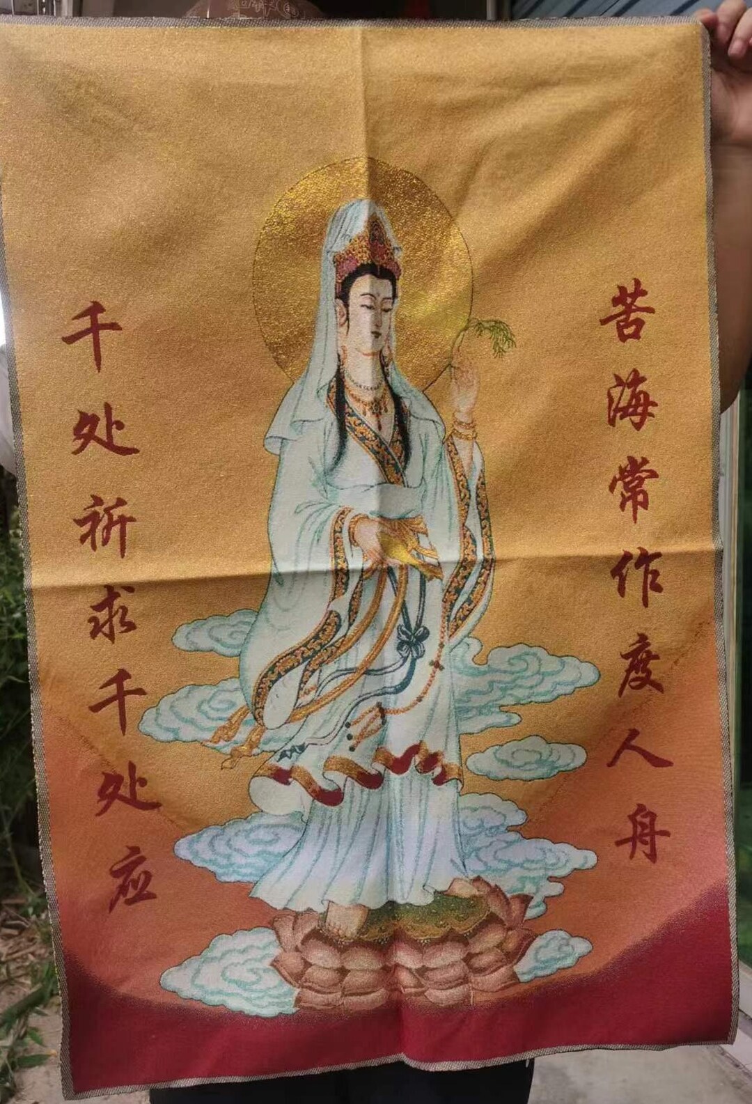 35inch Quan Yin Thangka, Tibetan Kuan Yin Thangka Painting, Vintage ...