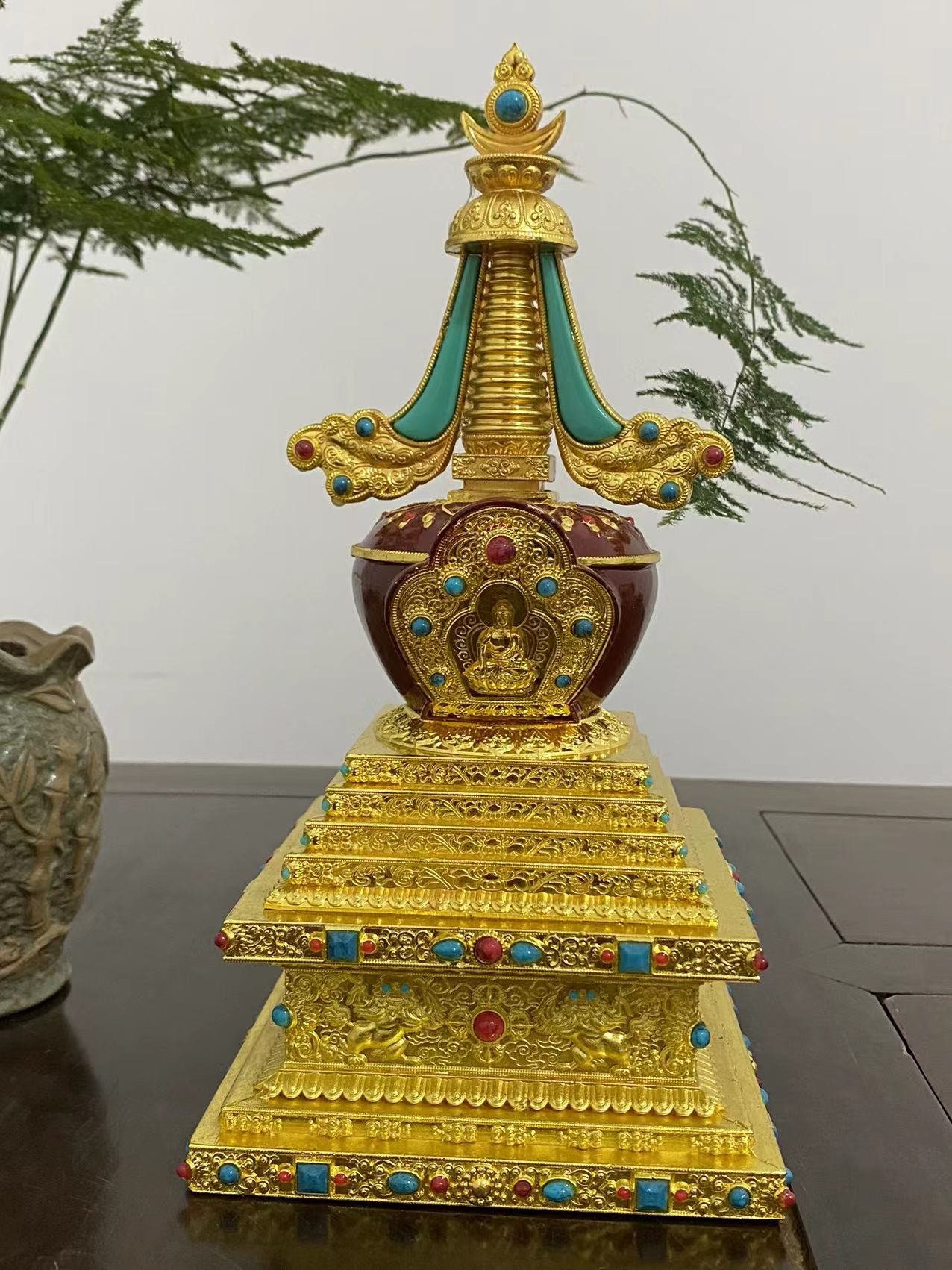 Tibetan Nepal Buddhist Tower Decoration Temple, Sakyamuni Buddha Stupa ...