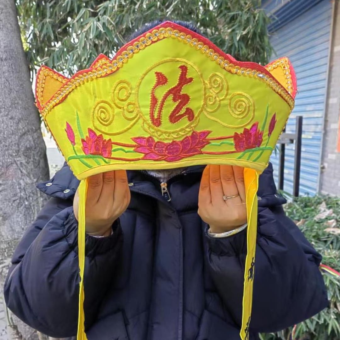 Nepal Buddhist Ritual Crown Hat Tibet Sitting Buddha Cap, Sakyamuni ...