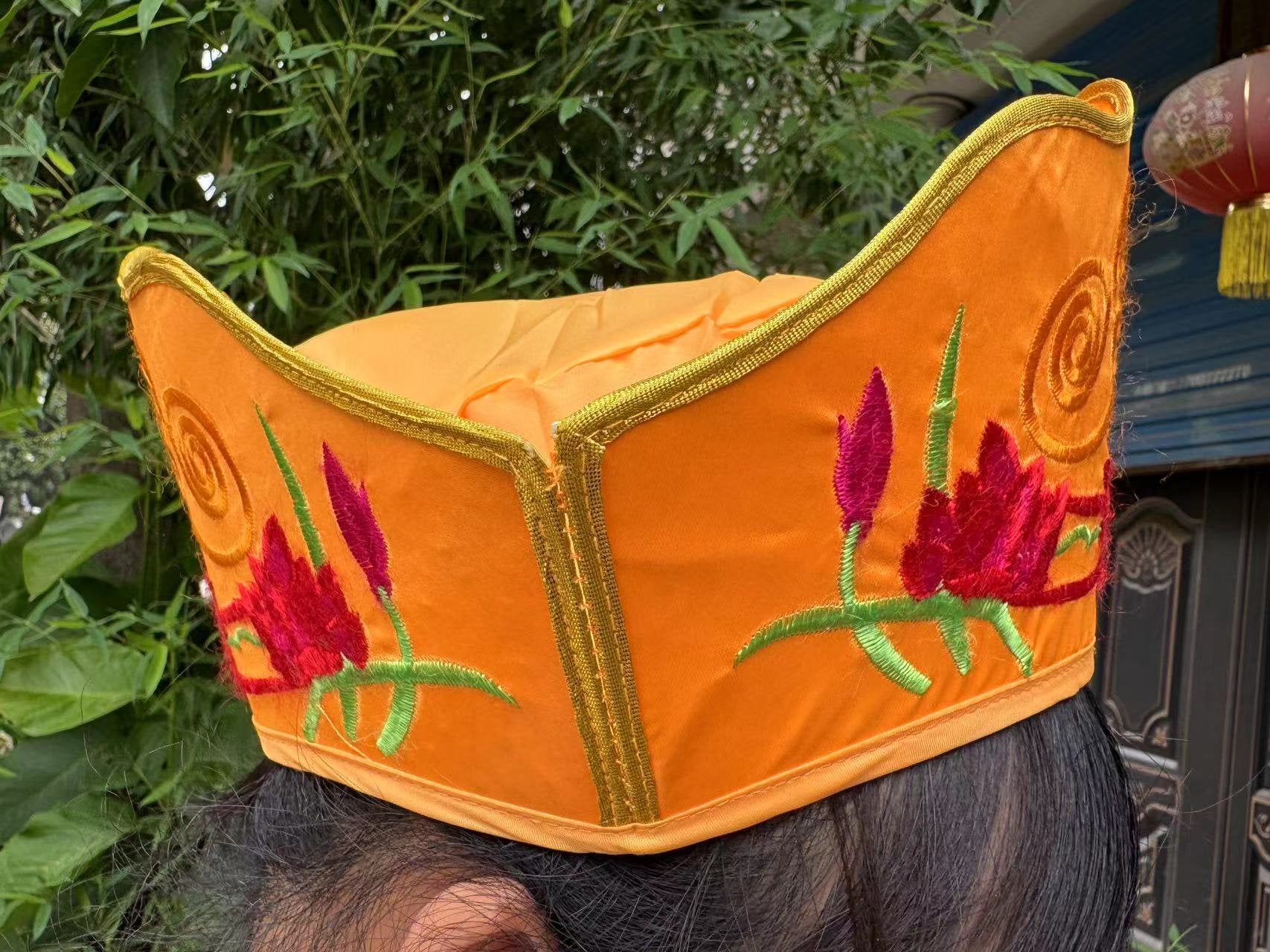 Tibet Buddhist Ritual Crown Hat Nepal Sitting Buddha Cap, Sakyamuni ...