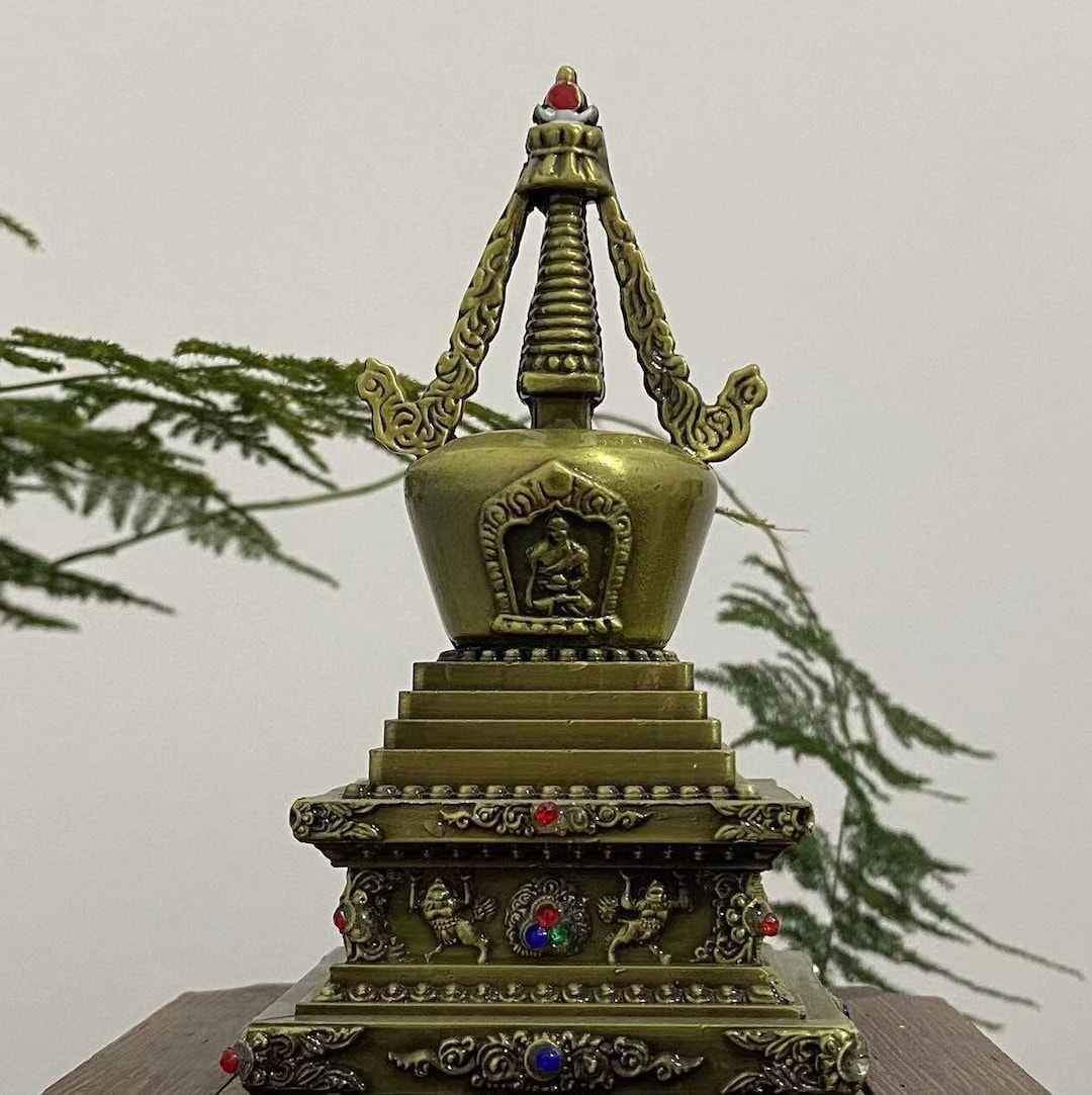 Tibetan Nepal Golden Plated Vintage Buddhist Scriptures Temple ...