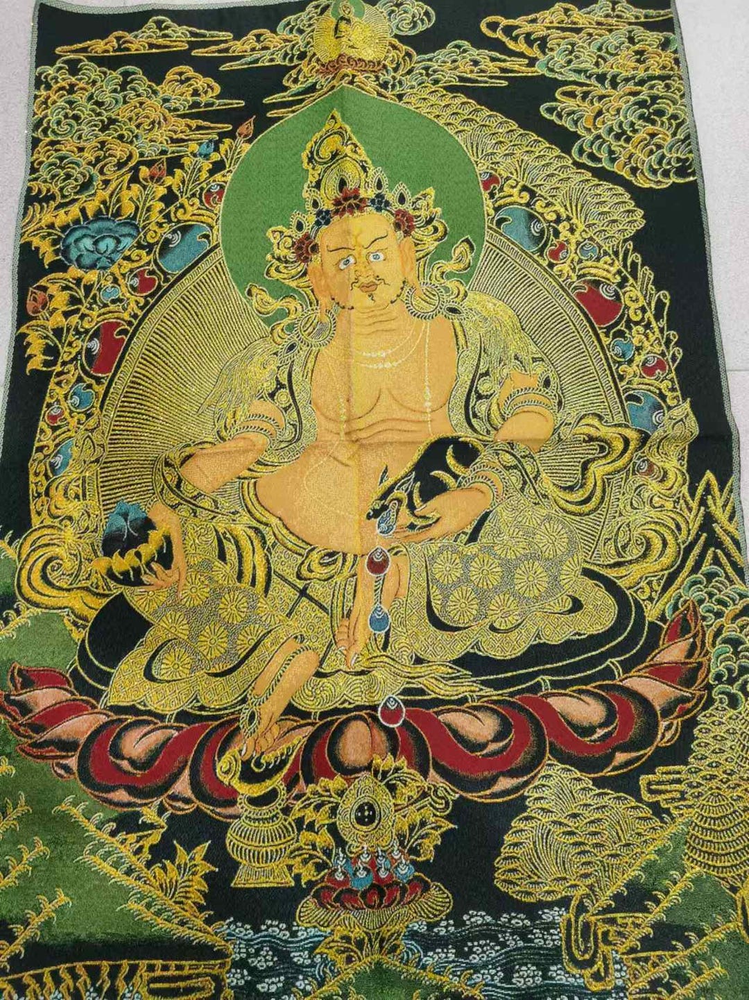 35" Buddha Thangka, Tibetan Buddhist Scriptures Thangka Painting, Nepal ...