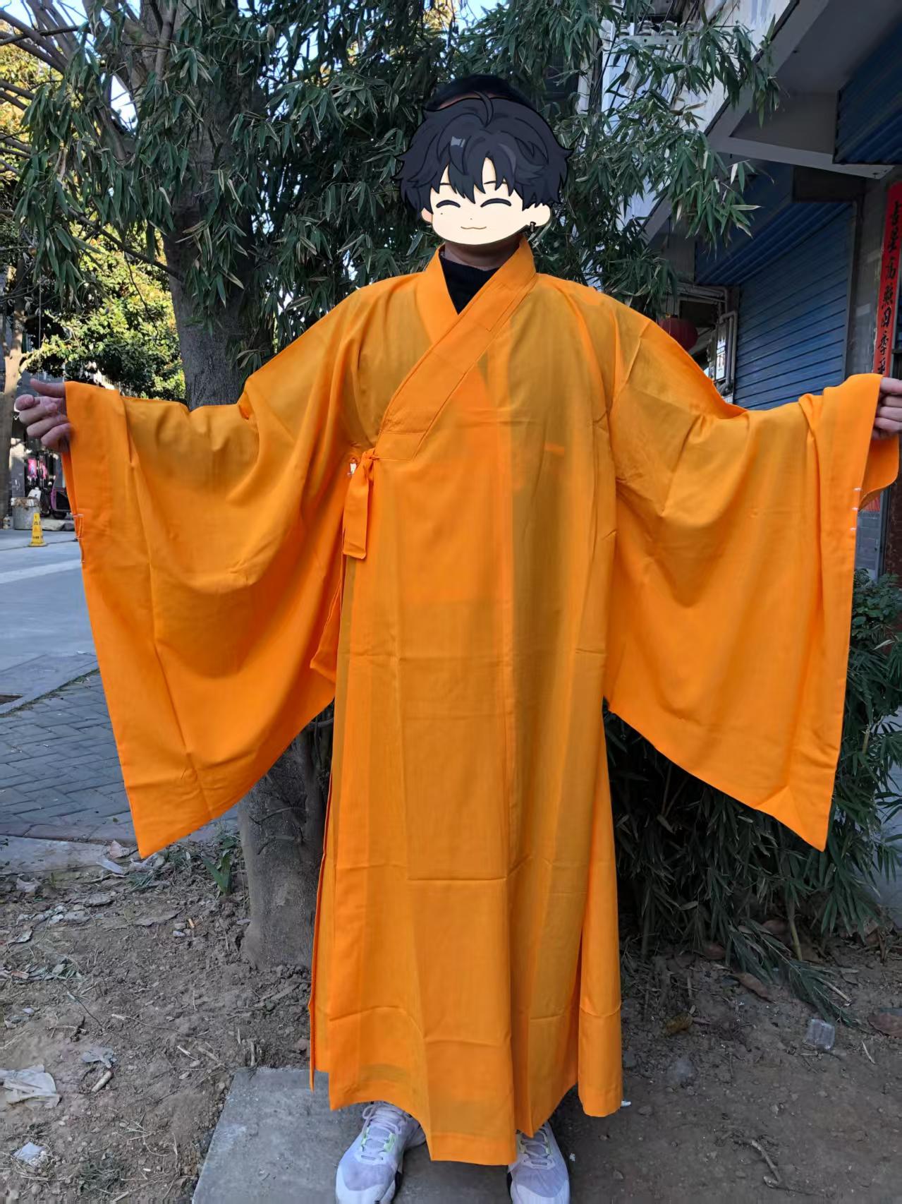 Monk Robe, Linen Kaftan, Long Linen Robe, Summer Buddhist Shaolin Monk ...