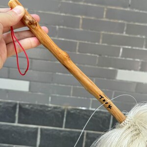 Natural White Horse Tail, Fly Whisk Duster,wood Handle Horsetail, Whisk ...