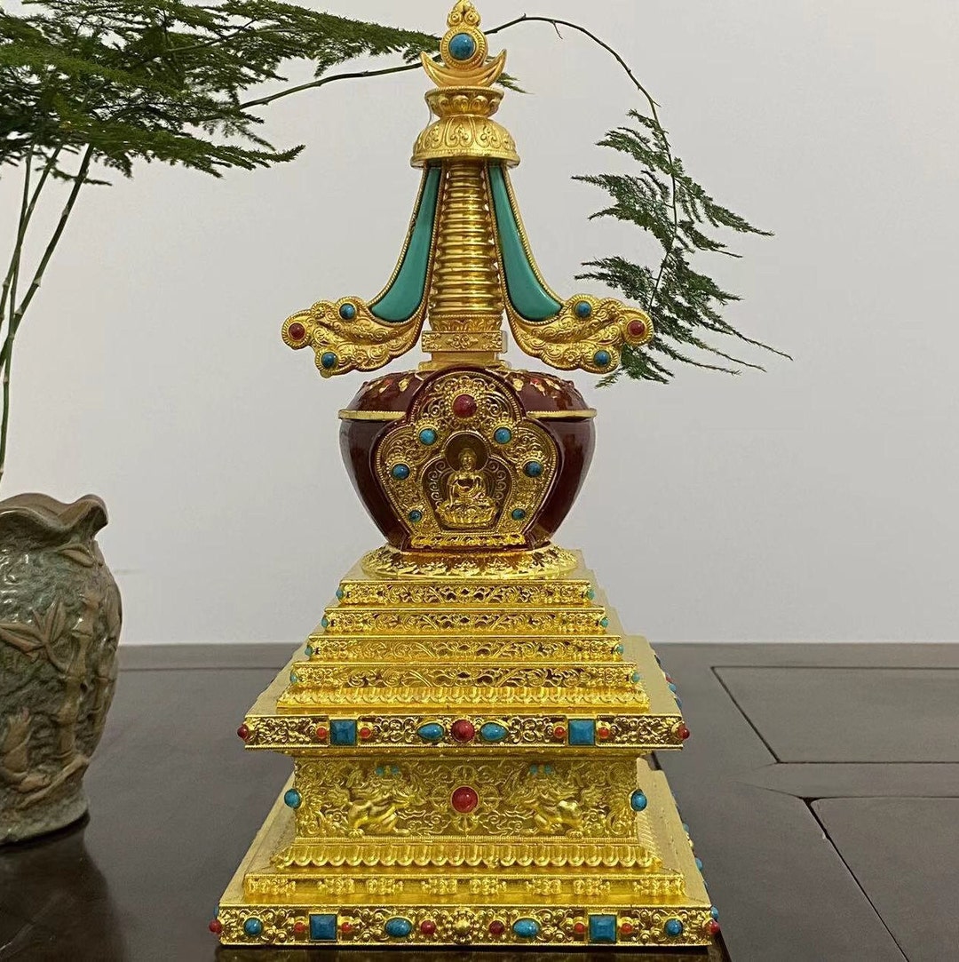 Tibetan Nepal Buddhist Tower Decoration Temple, Sakyamuni Buddha Stupa ...