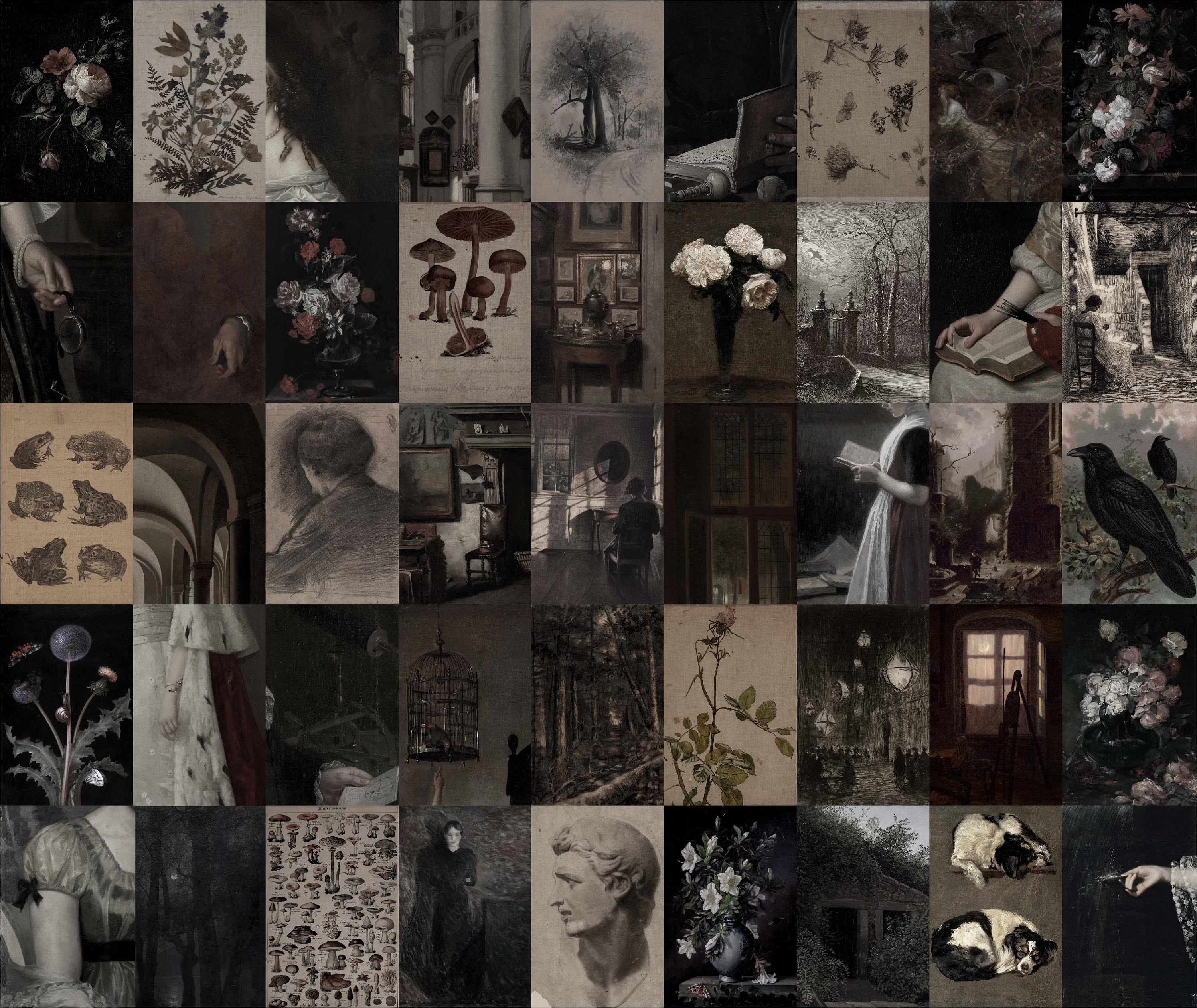 Dark Academia Wall Collage Kit | Gothic Vintage Decor (162 PCS ...