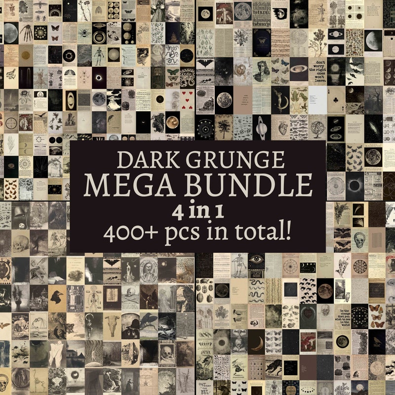 Grunge Collage Kit - Etsy
