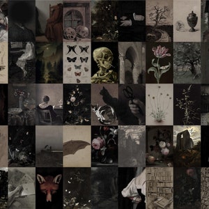 MEGA BUNDLE 4 in 1 Gothic Dark Moody Collage Kits | 525+ PCS Vintage ...