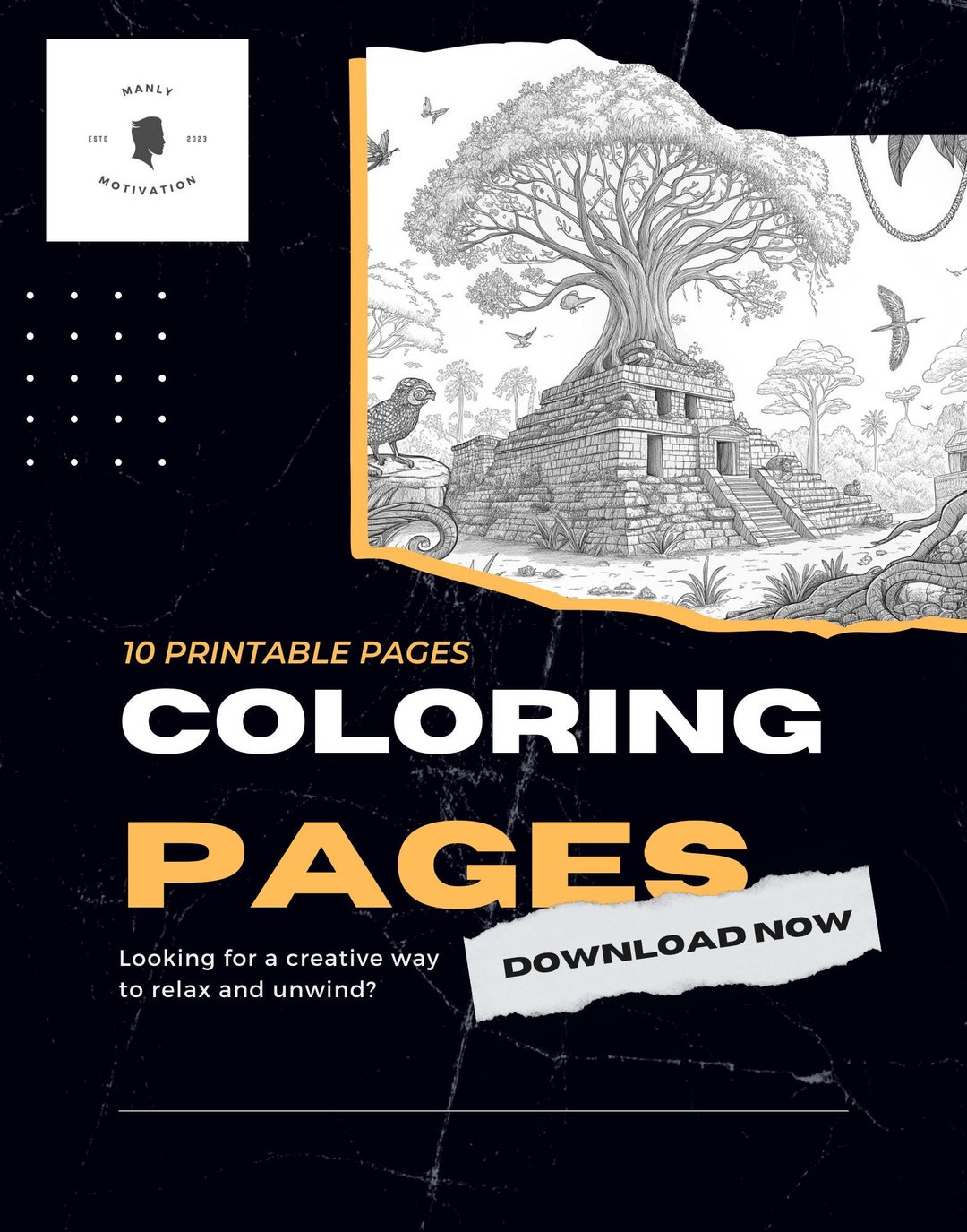 10 Printable Forbidden Island - Jungle Coloring Pages for Adults ...