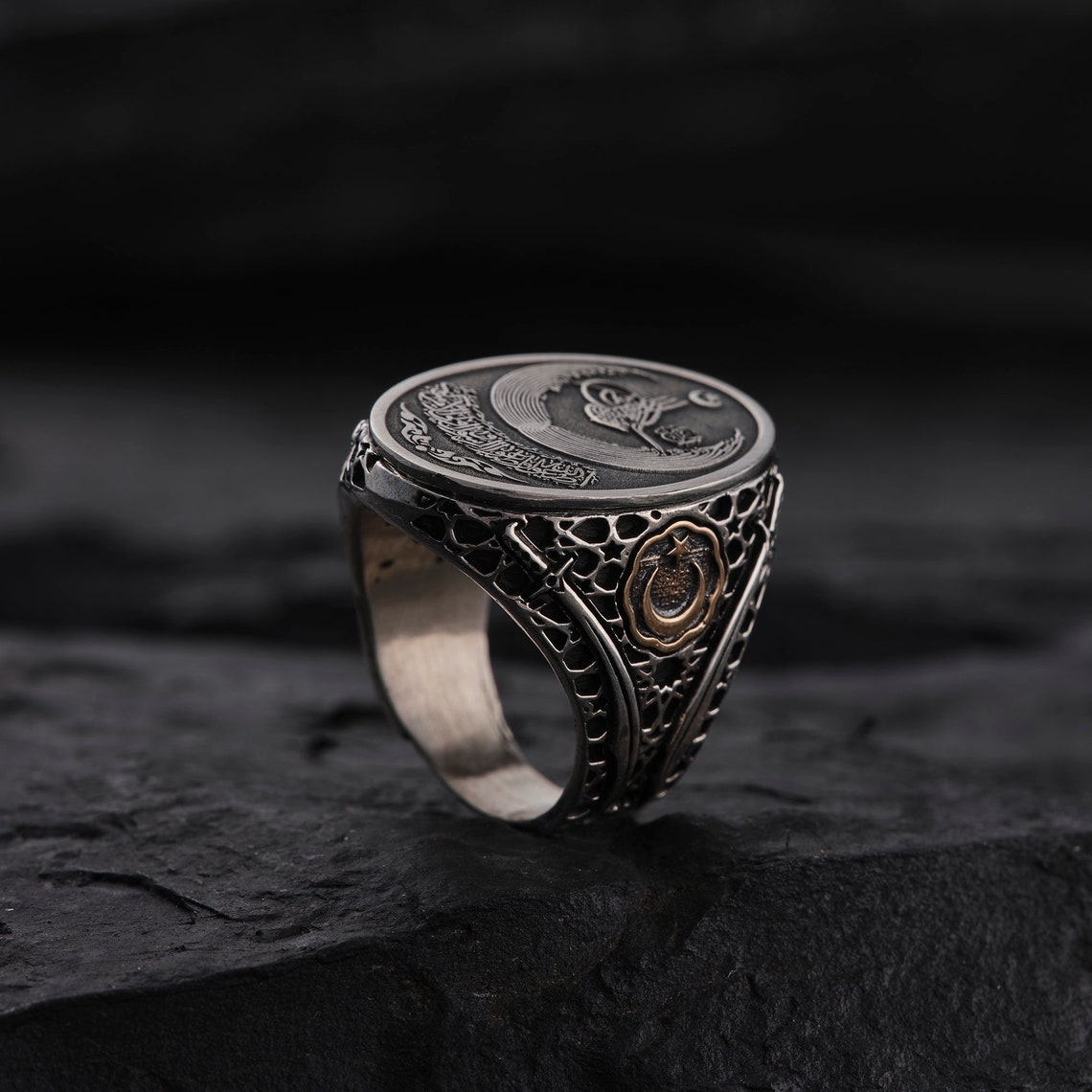 Personalized Islamic Ring for Men, Islamic Gifts Men, Arabic Silver ...