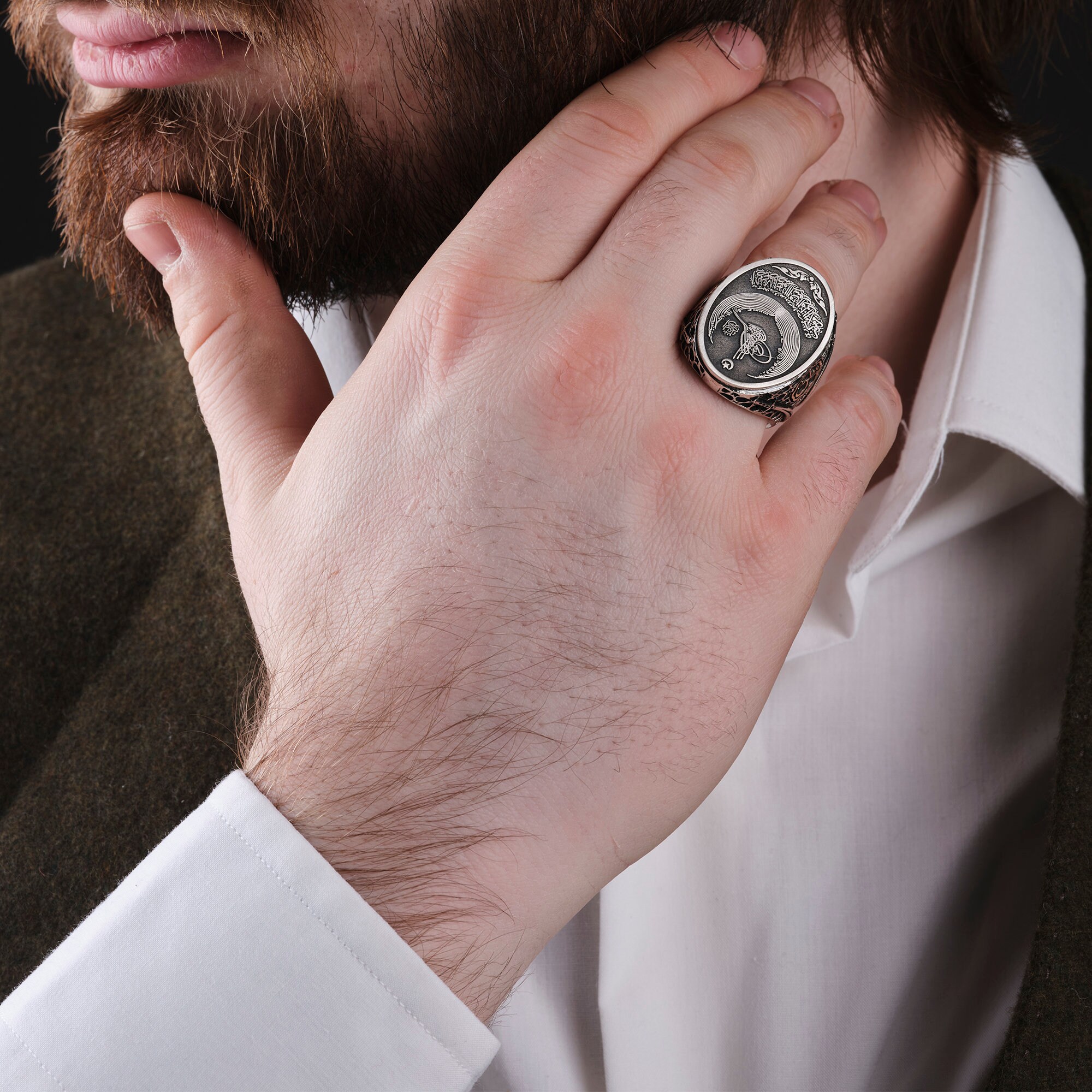 Personalized Islamic Ring for Men, Islamic Gifts Men, Arabic Silver ...