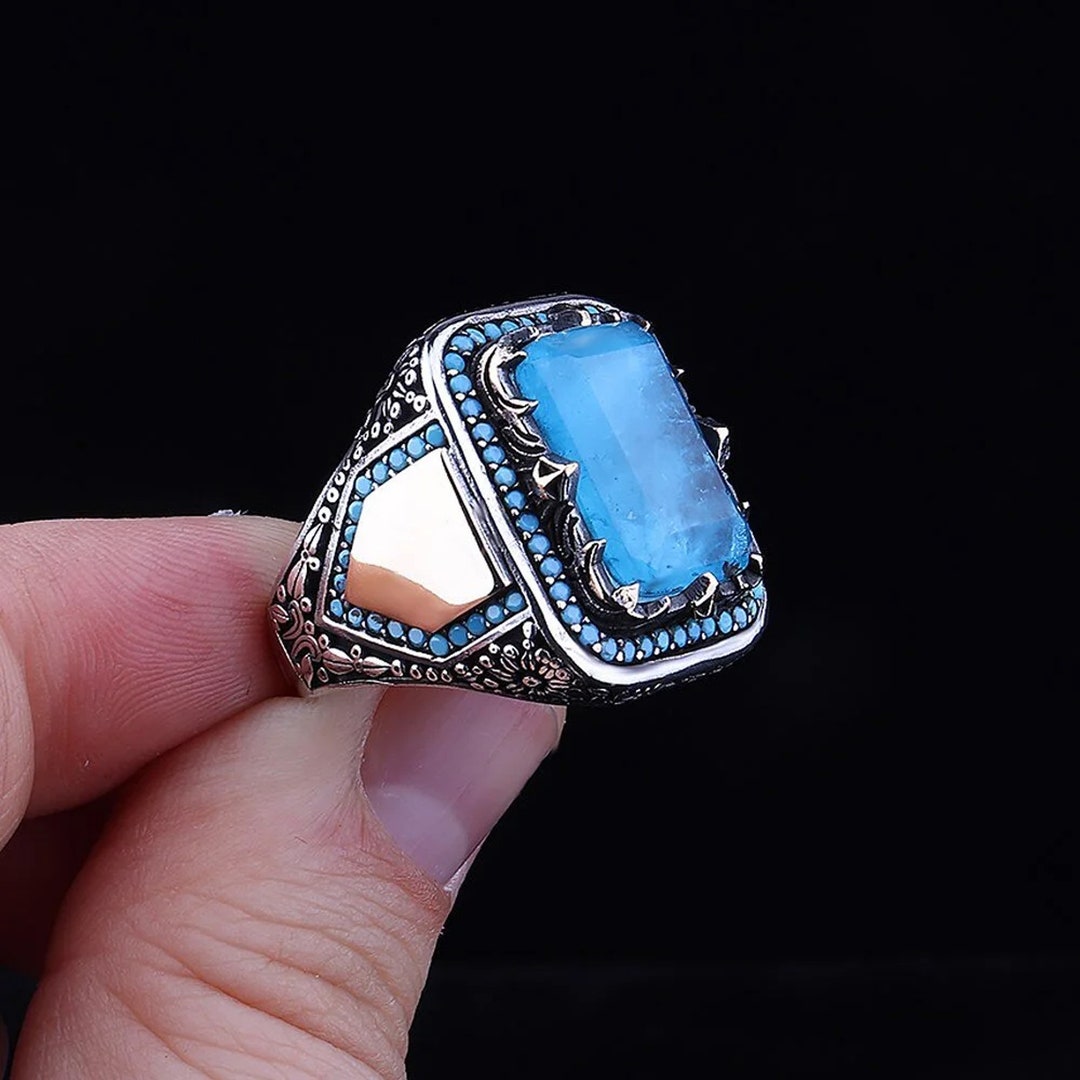 Personalized Islamic Ring for Men, Muslim Dad Gifts, Islamic Gemstone ...