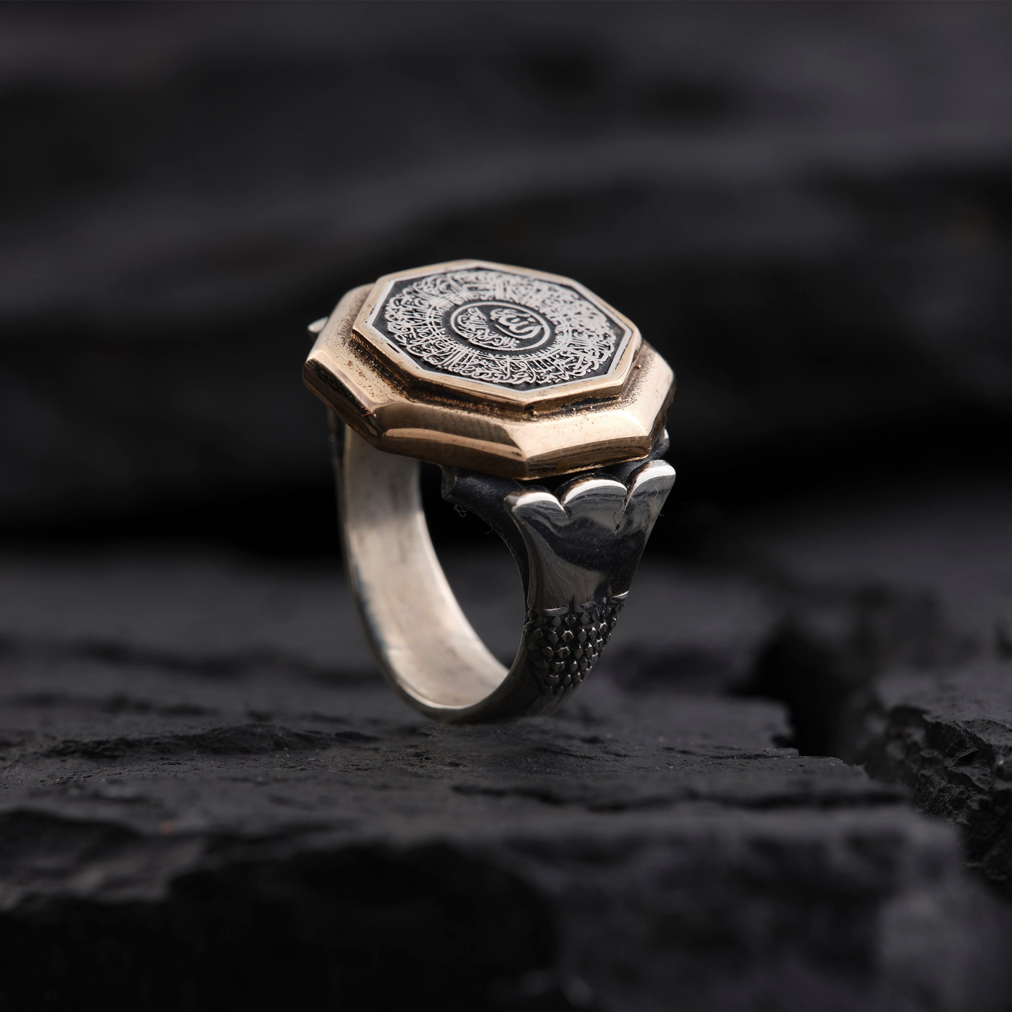 Custom Islamic Ring for Men, Personalized Muslim Ring Men, Islamic ...