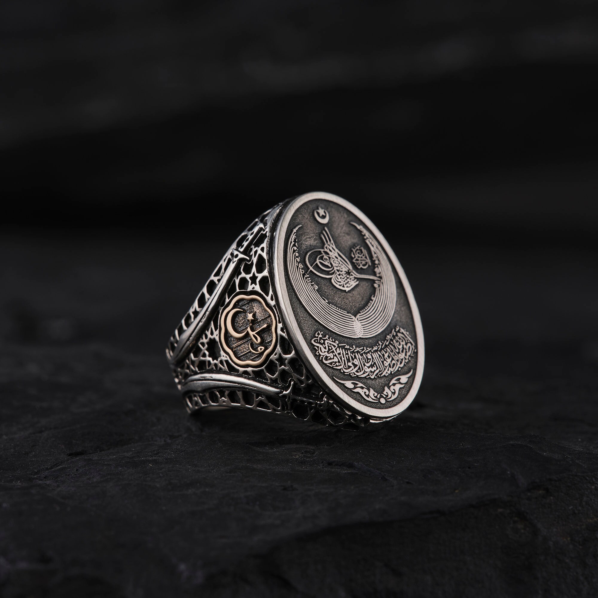 Personalized Islamic Ring for Men, Islamic Gifts Men, Arabic Silver ...